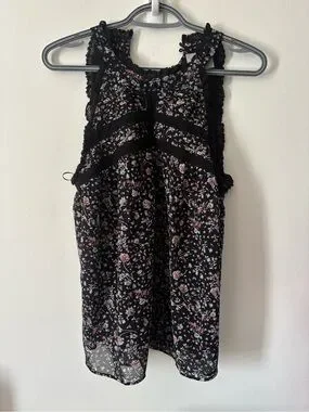 Maeve | Tops | Anthropologie Maeve Ashley Sheer Ruffle Ditsy Floral ...